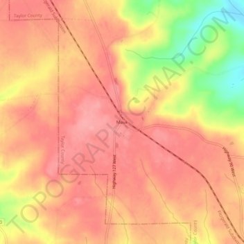 Mauk topographic map, elevation, terrain