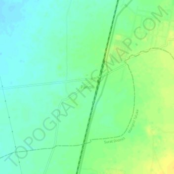Panoli topographic map, elevation, terrain