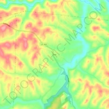 Ezel topographic map, elevation, terrain