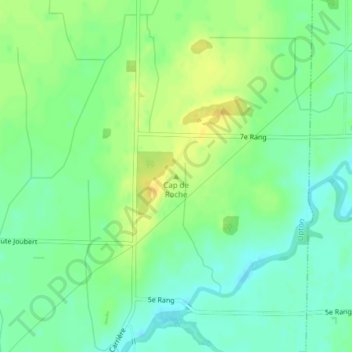 Cap de Roche topographic map, elevation, terrain