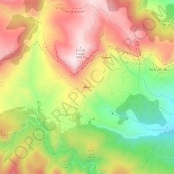 Moror topographic map, elevation, terrain