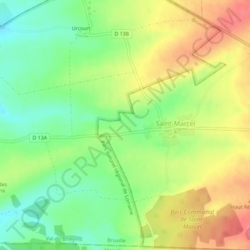 Les Rousses topographic map, elevation, terrain