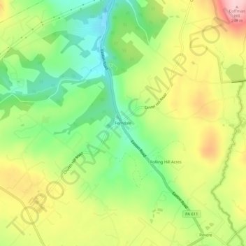 Ferndale topographic map, elevation, terrain