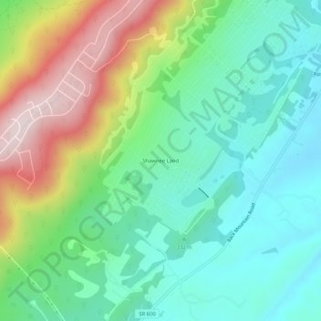 Shawnee Land topographic map, elevation, terrain