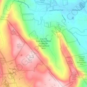 Jug End State Reservation & Wildlife Management Area topographic map ...