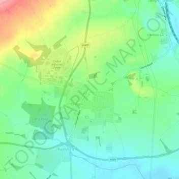 Chilton topographic map, elevation, terrain