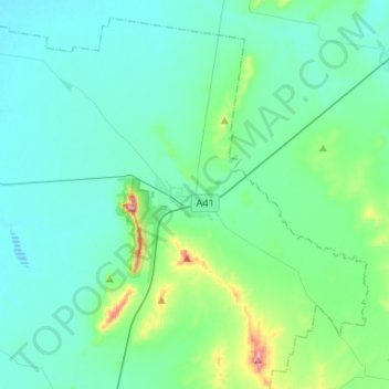 The Rock topographic map, elevation, terrain