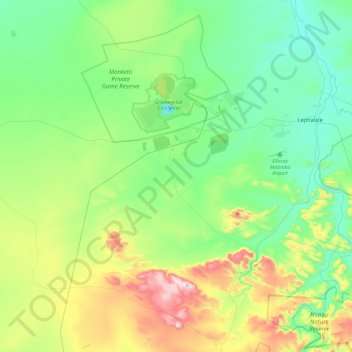 Lephalale Ward 2 topographic map, elevation, terrain